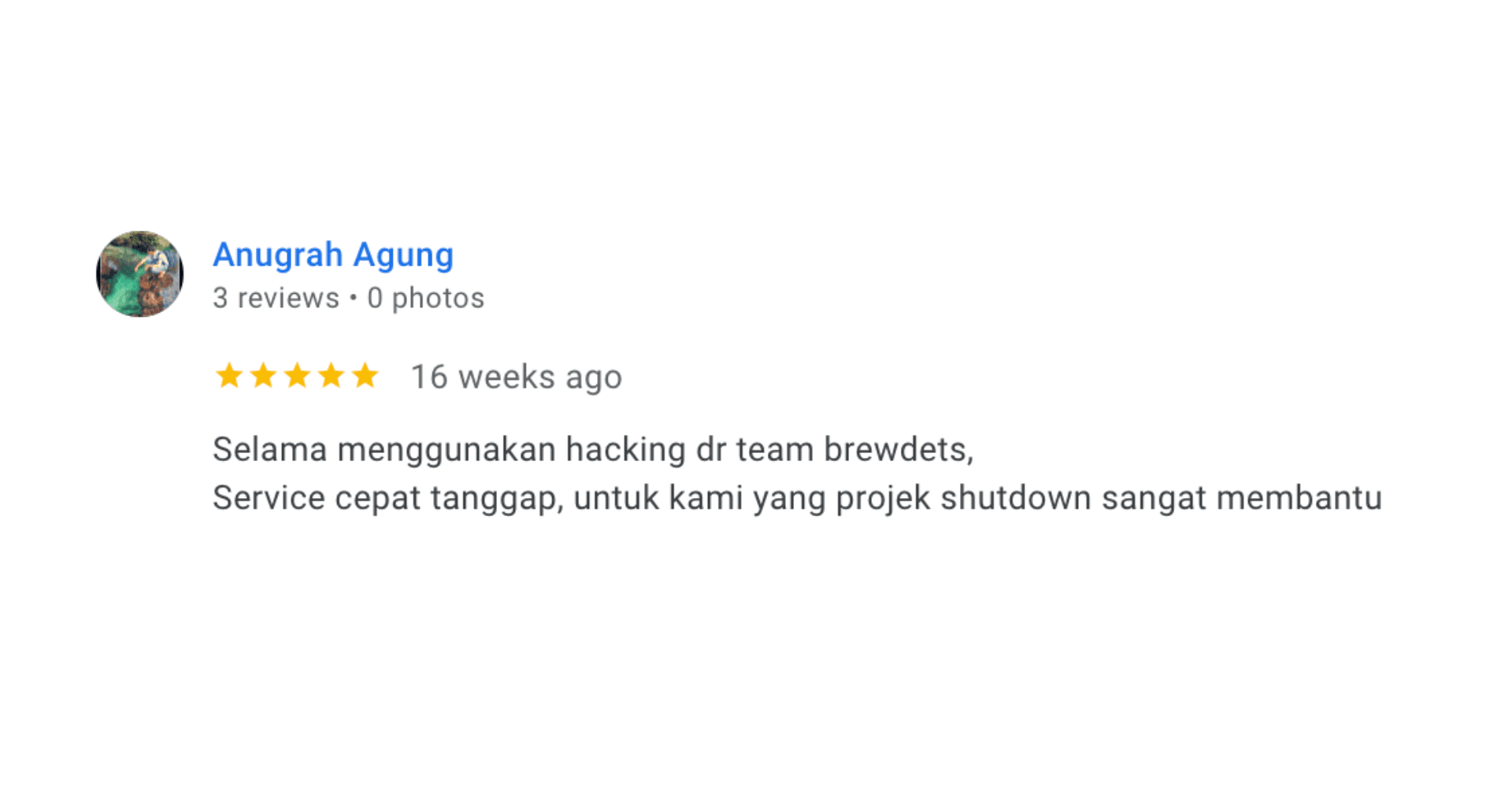 Testimonial Pt Brewdets Karya Mandiri